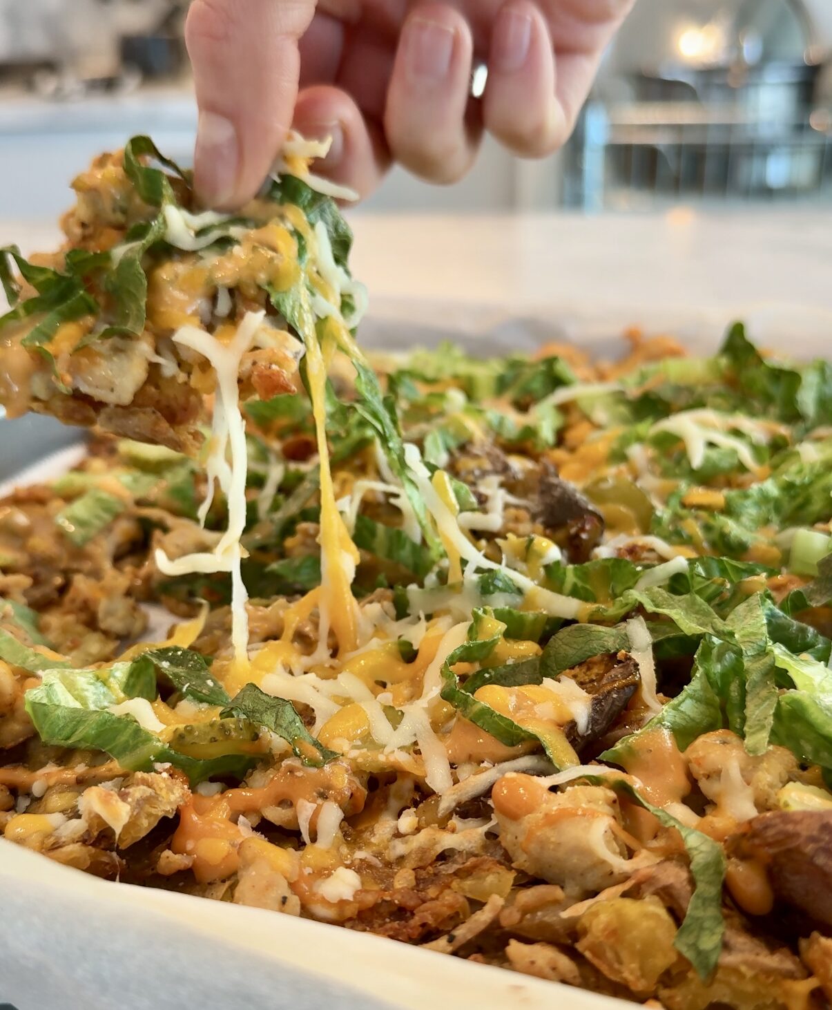 Cheeseburger Sheet Pan Nachos (with Ground Turkey + Secret Sauce)